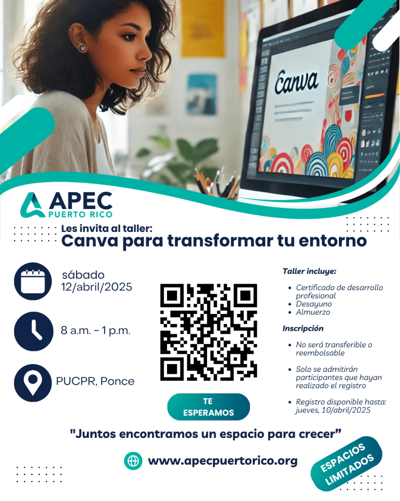 ¡Última llamada para el taller de Canva! – APEC Puerto Rico