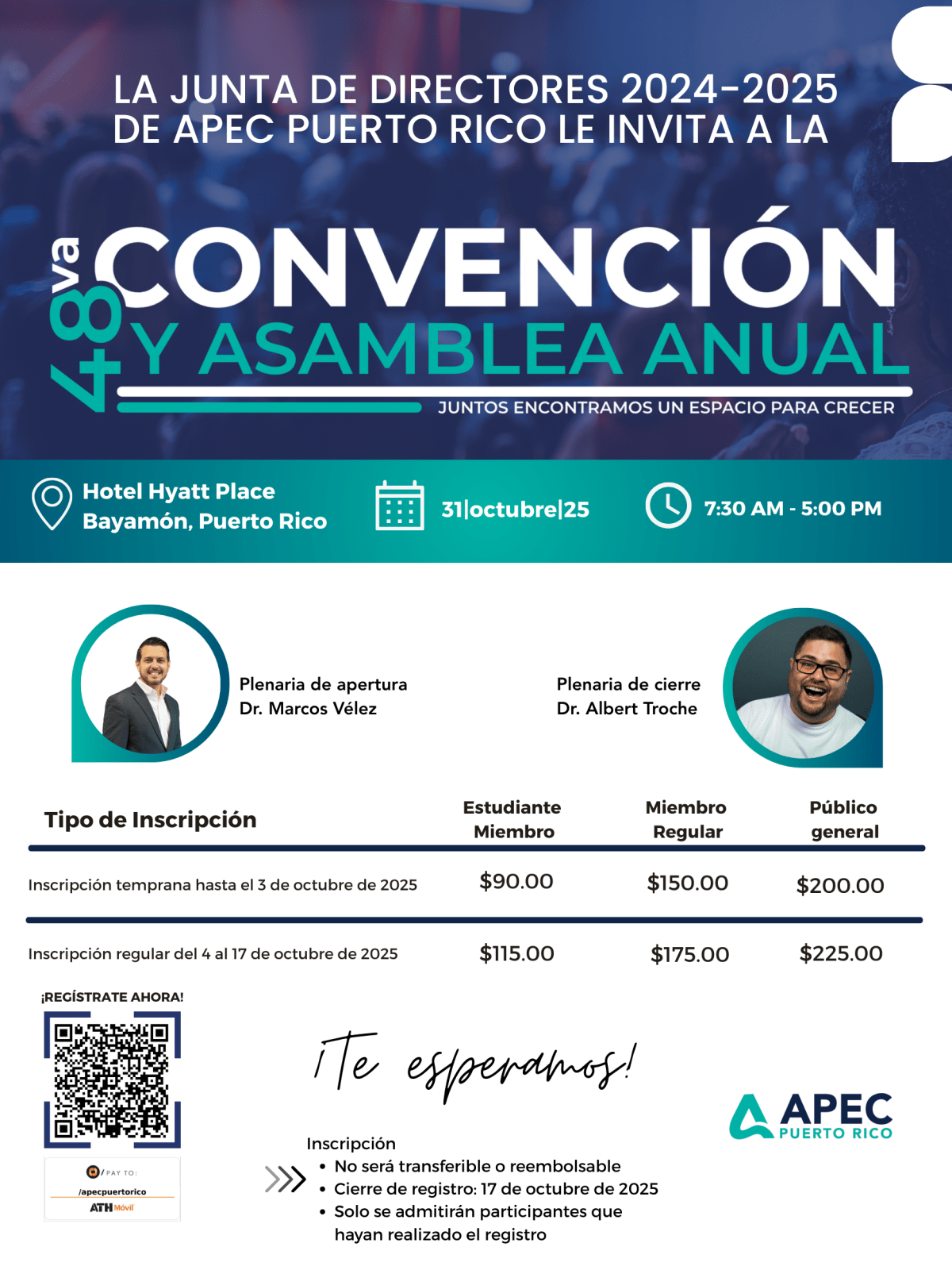 ¡Regístrate hoy! 48va Convención y Asamblea Anual de APEC Puerto Rico ...